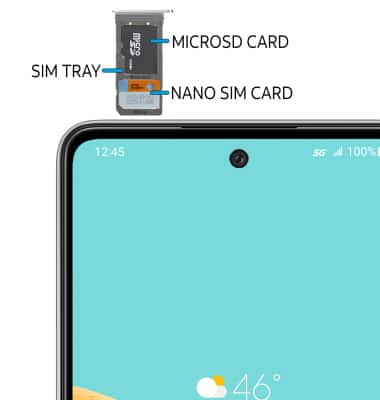 Samsung Galaxy A52 5G (SM-A526U) - Insert or Remove SIM & Memory Card ...