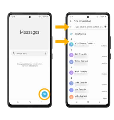 Samsung Galaxy A53 5G (SM-A536U) - Send & Receive Messages - AT&T