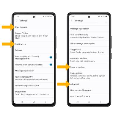 Samsung Galaxy A53 5G (SM-A536U) - Messaging Settings - AT&T