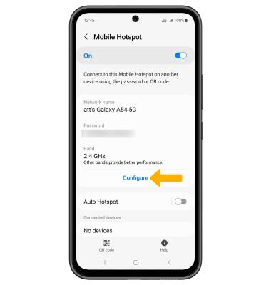 Samsung Galaxy A54 5G (SM-A546U) - Mobile Hotspot - AT&T