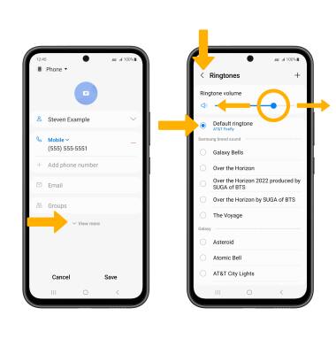Samsung Galaxy A54 5G (SM-A546U) - Contacts - AT&T