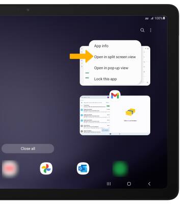 Samsung Galaxy Tab A9+ 5G (SM-X218U) - Split Screen - AT&T
