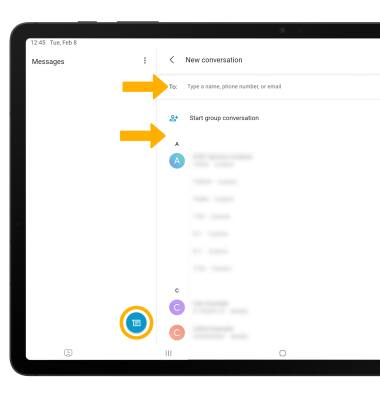 Samsung Galaxy Tab S8+ 5G (SM-X808U) - Send & Receive Messages - AT&T