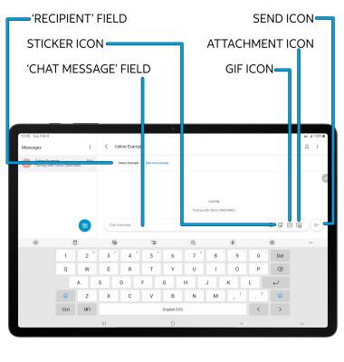 Samsung Galaxy Tab S8+ 5G (SM-X808U) - Send & Receive Messages - AT&T