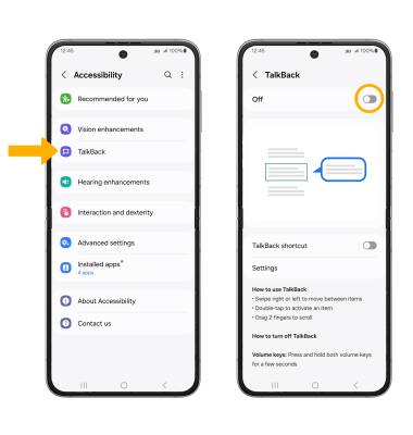 Samsung Galaxy Z Flip5 (SM-F731U) - Accessibility - AT&T
