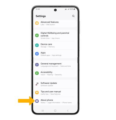 Samsung Galaxy Z Flip5 (SM-F731U) - Software Version - AT&T