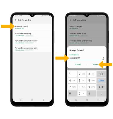 Samsung Galaxy A03s (SM-A037U) - Call Forwarding - AT&T