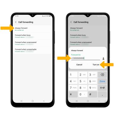 Samsung Galaxy A03s (SM-A037U) - Call Forwarding - AT&T