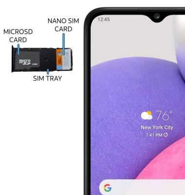 Samsung Galaxy A03s (SM-A037U) - Insert or Remove SIM & Memory Card - AT&T