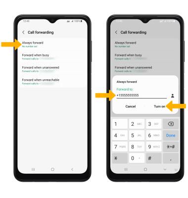 Samsung Galaxy A13 5G (SM-A136U) - Call Forwarding - AT&T