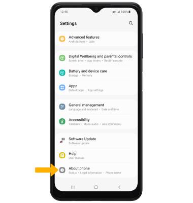 Samsung Galaxy A13 5G (SM-A136U) - Software Version - AT&T