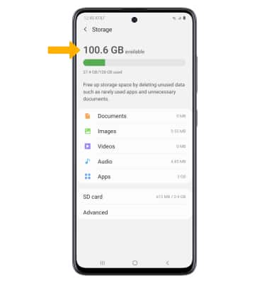 Samsung Galaxy A51 (SM-A515U) - Available Storage - AT&T