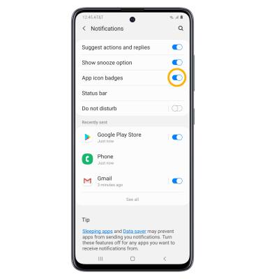 Samsung Galaxy A51 (SM-A515U) - Notifications & Alerts - AT&T