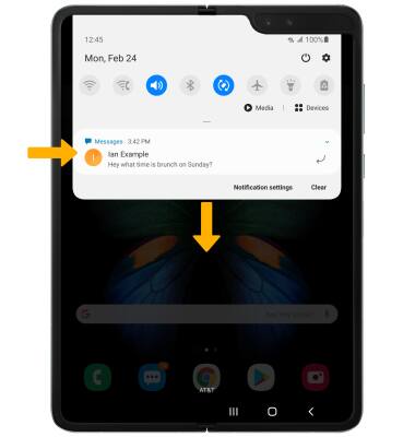 Samsung Galaxy Fold (F900U) - Notifications & Alerts - AT&T