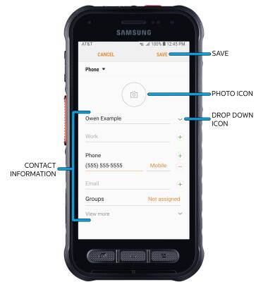 Samsung Galaxy XCover FieldPro (SMG889A) - Contacts - AT&T