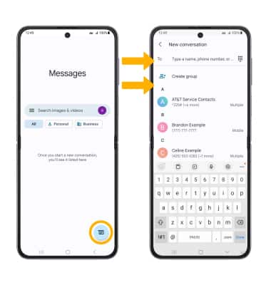Samsung Galaxy Z Flip4 (SM-F721U) - Send & Receive Messages - AT&T