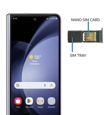 Samsung Galaxy Z Fold5 (SM-F946U) - Insert or Remove SIM Card - AT&T