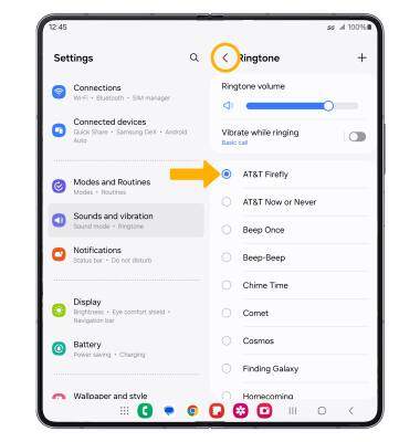 Samsung Galaxy Z Fold5 (SM-F946U) - Sounds - AT&T