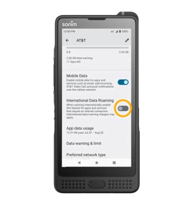 Sonim XP10 (XP9900) - Signal & Cellular Data - AT&T