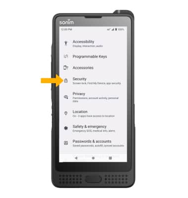Sonim XP10 (XP9900) - Secure My Device - AT&T