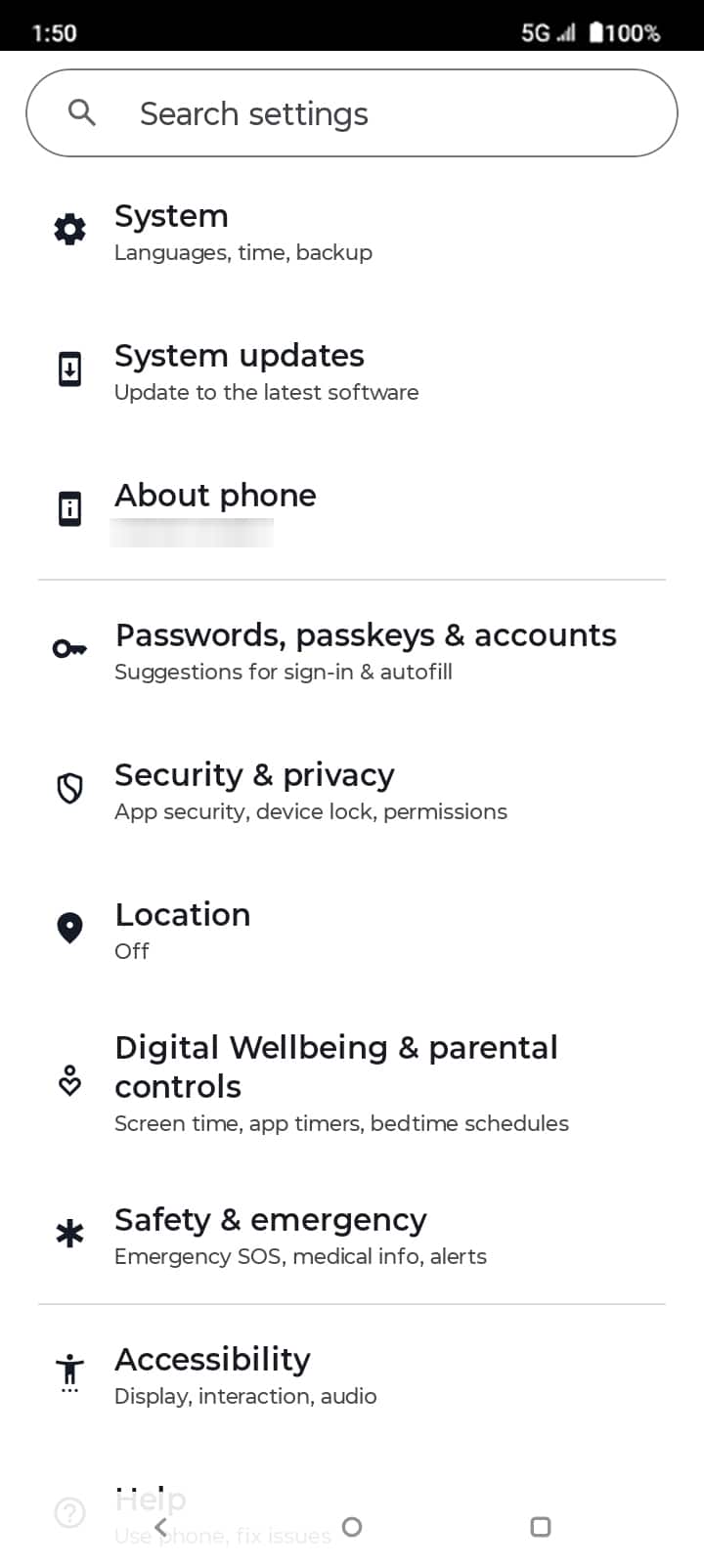 Motorola Moto G Stylus - 2025 - Configuring location settings - AT&T