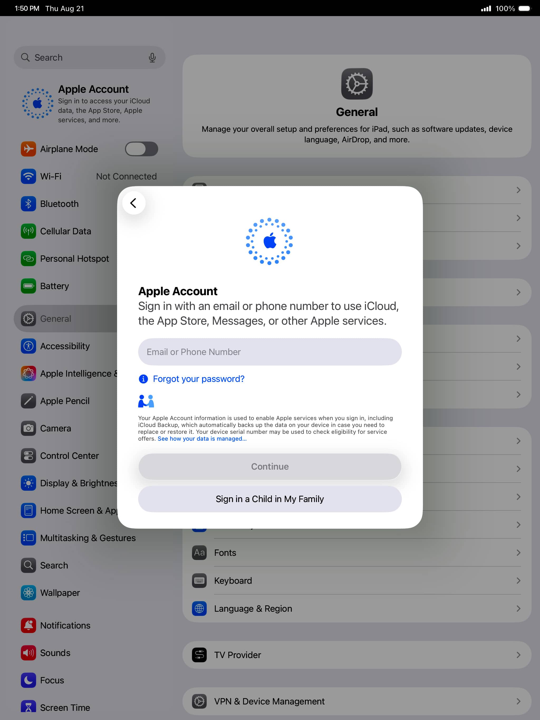 Apple iPad 10th Generation - Resetting your Apple ID password - AT&T