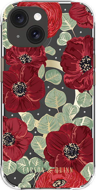 Carson & Quinn Red Garnet with Gemstones MagSafe Case - iPhone 15/14/13 ...