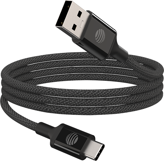 Cable USB tipo A a tipo C de AT&T (6 ft): duradero y confiable