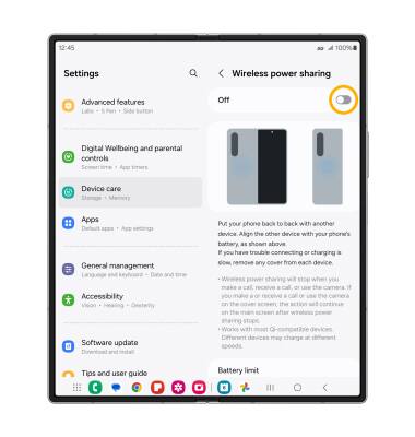 Samsung Galaxy Z Fold6 (SM-F956U) - Power Sharing - AT&T