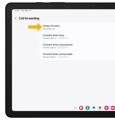 Samsung Galaxy Tab A9+ 5G (SM-X218U) - Call Forwarding - AT&T