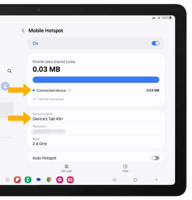 Samsung Galaxy Tab A9+ 5G (SM-X218U) - Mobile Hotspot - AT&T