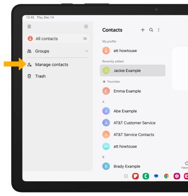 Samsung Galaxy Tab A9+ 5G (SM-X218U) - Contacts - AT&T