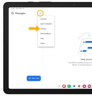 Samsung Galaxy Tab A9+ 5G (SM-X218U) - Messaging Settings - AT&T