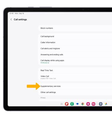 Samsung Galaxy Tab S10+ (SM-X828U) - Call Forwarding - AT&T