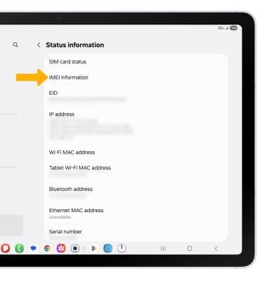 Samsung Galaxy Tab S10 FE (SM-X528U) - Find IMEI, Phone & Serial Number - AT&T