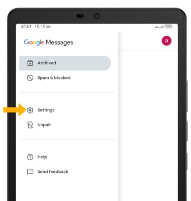 TCL Tab 8 NXTPAPER 5G (8189R) - Messaging Settings - AT&T