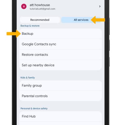 TCL Tab 8 NXTPAPER 5G (8189R) - Back up & Restore with Google - AT&T