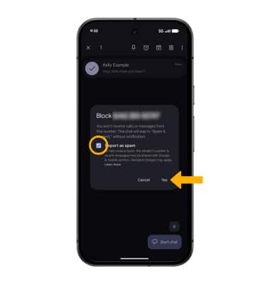 Google Pixel 9 (G2YBB) - Block or Unblock Messages - AT&T