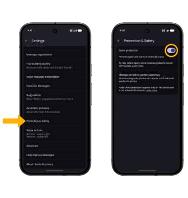 Google Pixel 9 (G2YBB) - Block or Unblock Messages - AT&T