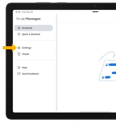 Samsung Galaxy Tab A11+ 5G (SM-X238U) - Messaging Settings - AT&T