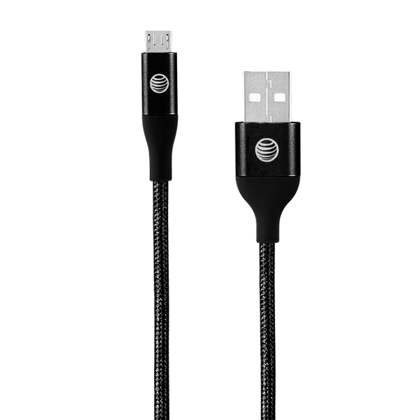 AT&T 6-foot Braided Micro USB Cable - Black Black from AT&T
