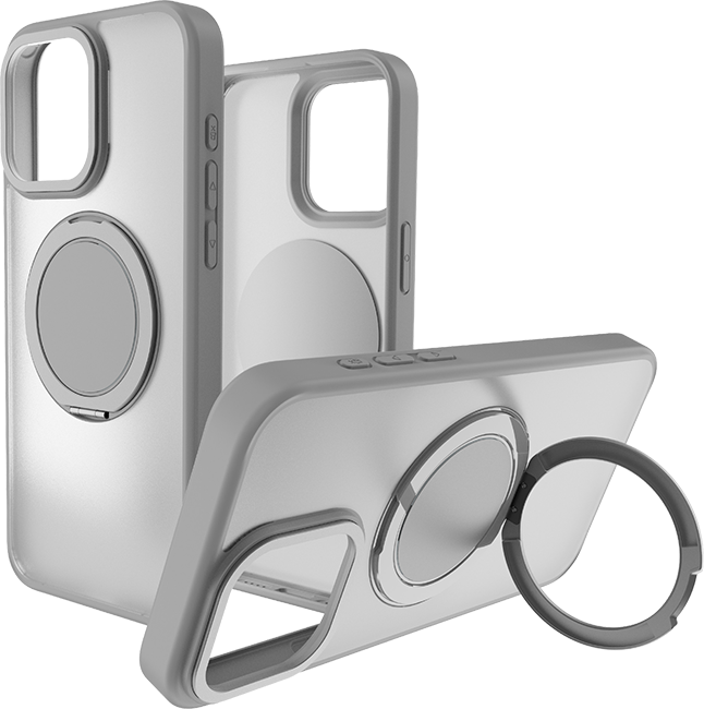 AT&T Essentials Magnetic Click Metal Rotatable Ring Kickstand Case ...