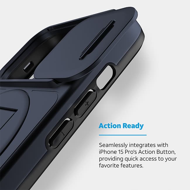 AT&T Essentials Magnetic Utility Case with Camera Cover and Kickstand ...