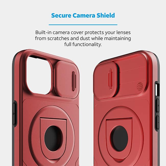 AT&T Essentials Magnetic Utility Case with Camera Cover and Kickstand ...