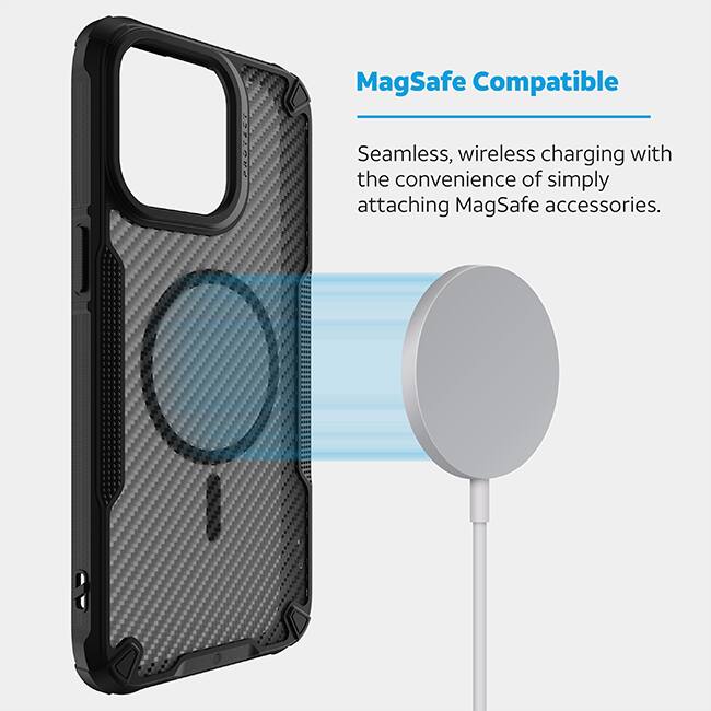 AT&T Essentials Rugged Smoke Tinted Magnetic Armor Case - iPhone 15 Pro ...