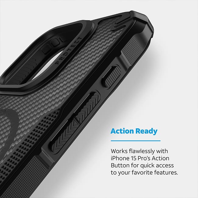 AT&T Essentials Rugged Smoke Tinted Magnetic Armor Case - iPhone 15 Pro ...