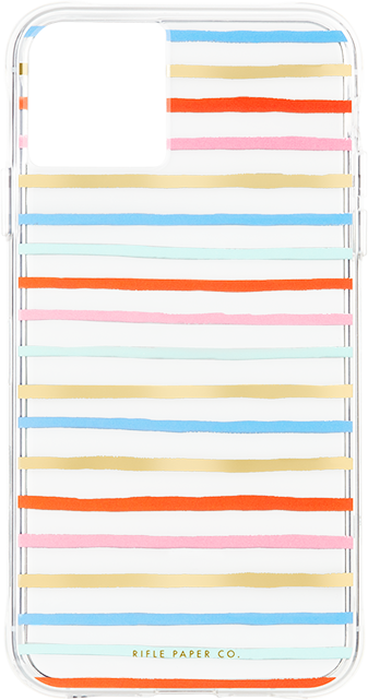 Estuche a rayas Rifle Paper Co. Happy - iPhone 11 Pro Max/XS Max Multi ...