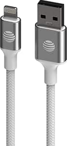 AT&T 4-Foot USB A to Lightning Cable - White White from AT&T