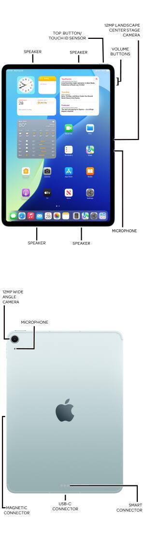Apple iPad Air 11-inch (M3) 2025 Diagram - AT&T Device Support